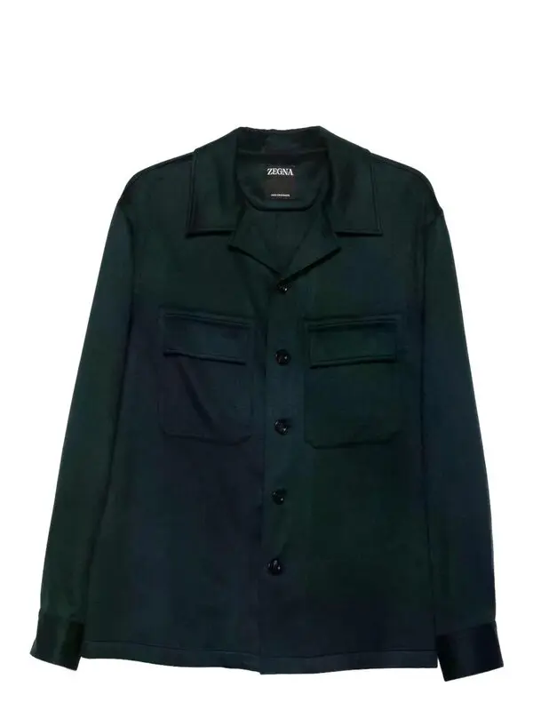 Zegna Double-pocket Button-down Shirt - Green