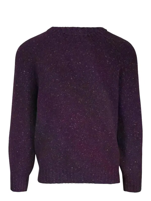 Brunello Cucinelli Raglan-sleeve Speckled Sweater - Purple