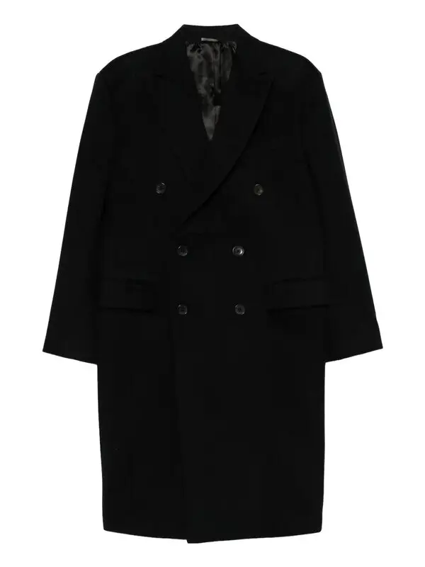 REVERES 1949 Double-breasted Wool Coat - Black