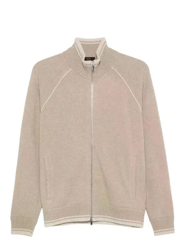 ZANONE Zip-up Cardigan - Neutrals