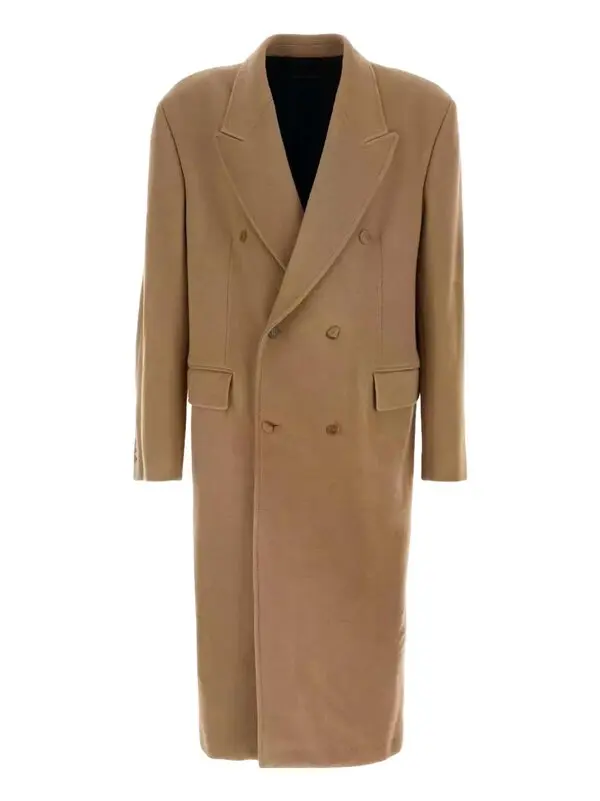 Balenciaga Double-breasted Wool Coat - Neutrals