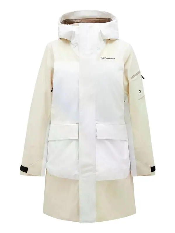 PEAK PERFORMANCE Color-blocked Hooded Parka - White