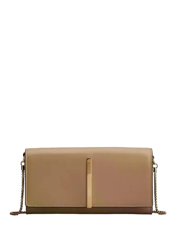 TOD'S Chain-strap Leather Wallet - Neutrals