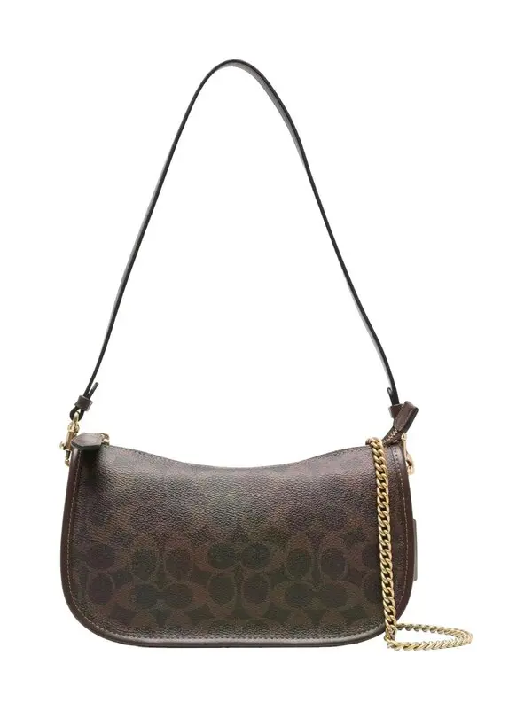 COACH Waverly Signature Canvas Shoulder Bag - Brown