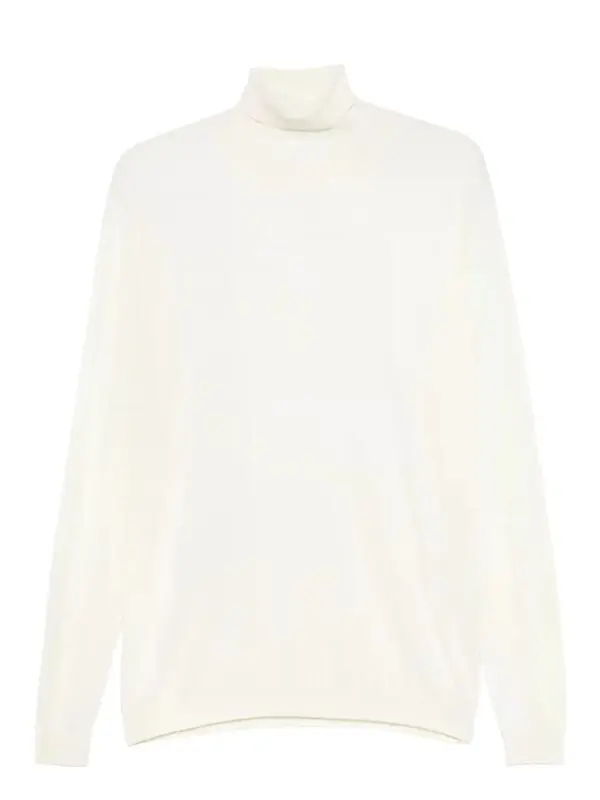 LARDINI Turtleneck Sweater - White