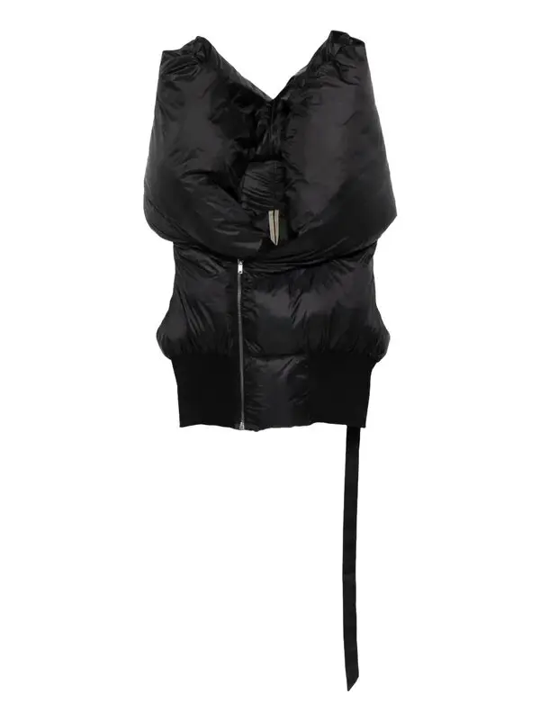 Rick Owens Padded Hooded Vest - Black