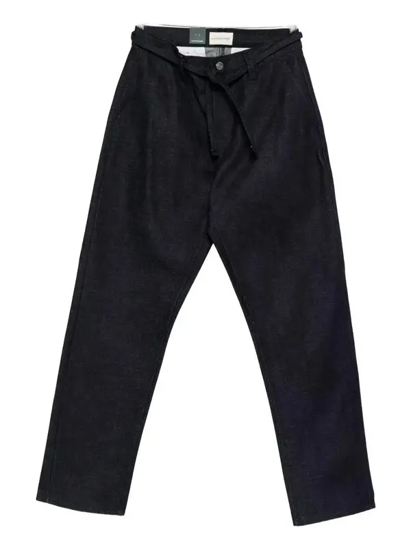 ANERKJENDT Drawstring-waist Trousers - Blue