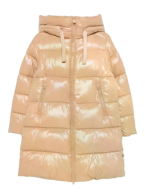 SAVE THE DUCK Hooded Puffer Coat - Neutrals