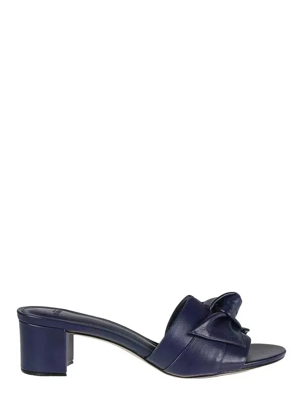 ALEXANDRE BIRMAN Bow-detail Block-heel Mules - Blue