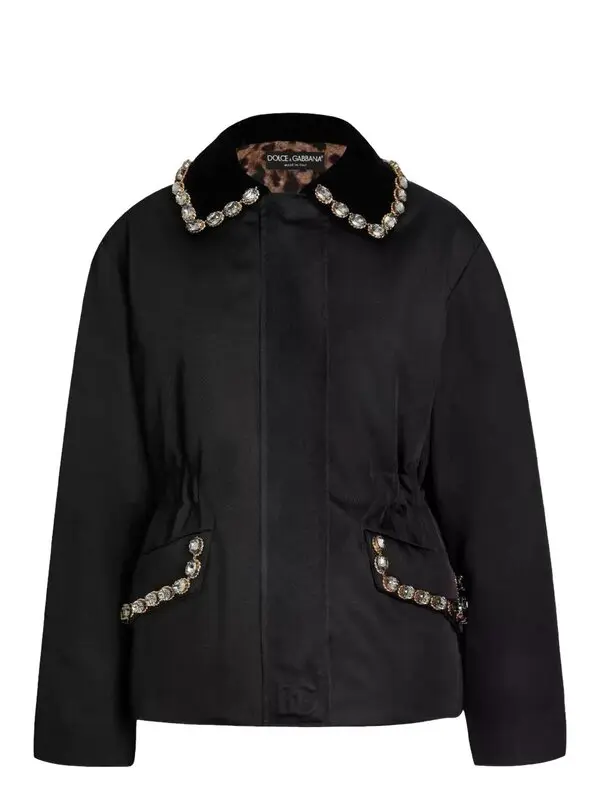 Dolce & Gabbana Embellished-collar Jacket - Black