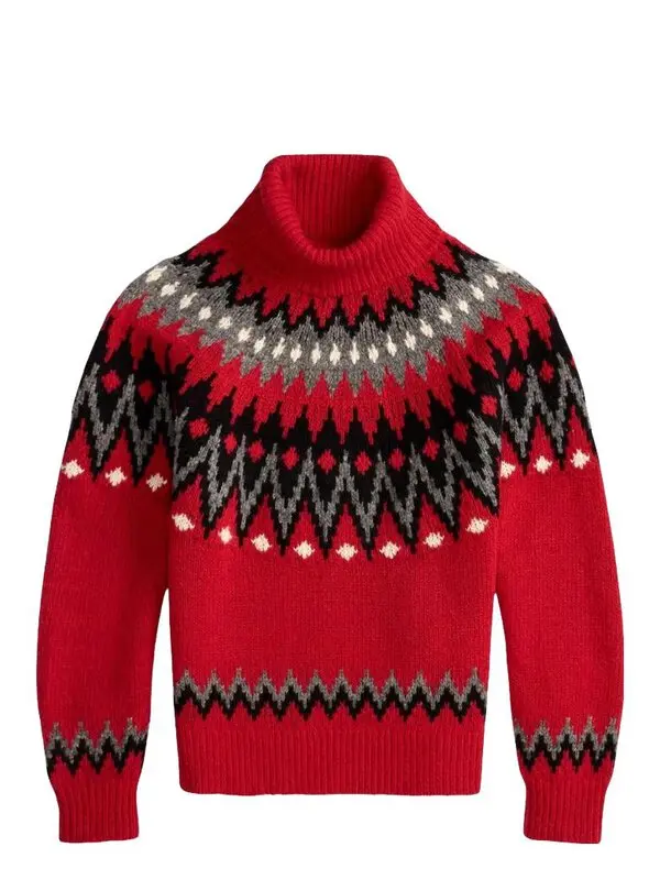 Polo Ralph Lauren Fair Isle-knit Roll-neck Sweater - Red