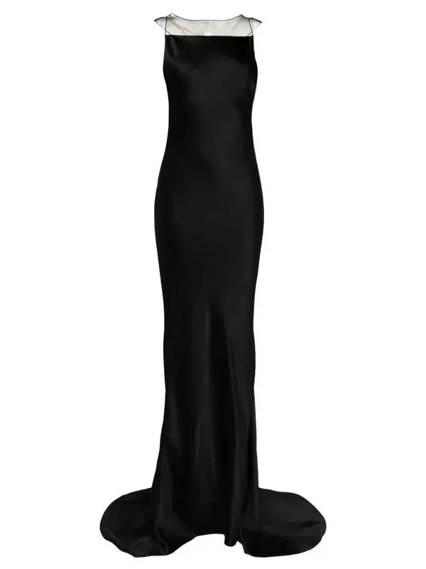 MAISON MARGIELA Hammered Satin Gown - Black