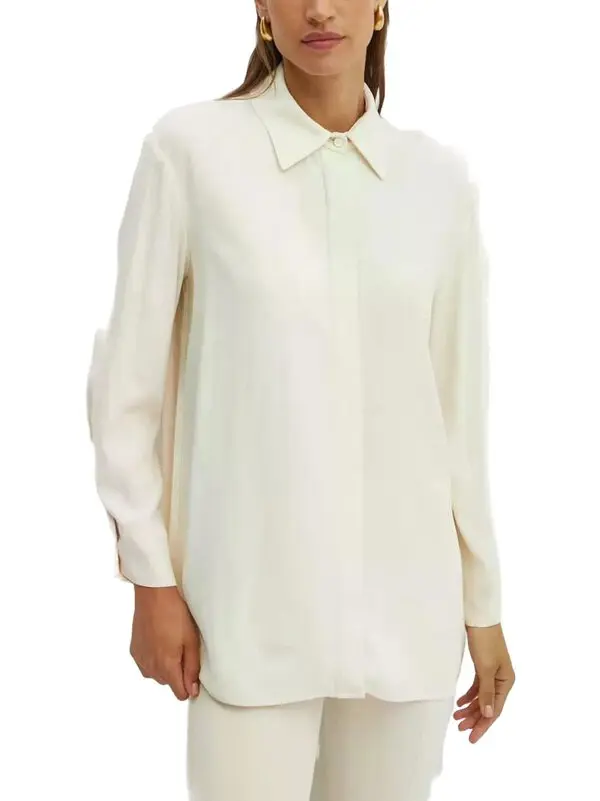 Liviana Conti Point-collar Shirt - Neutrals