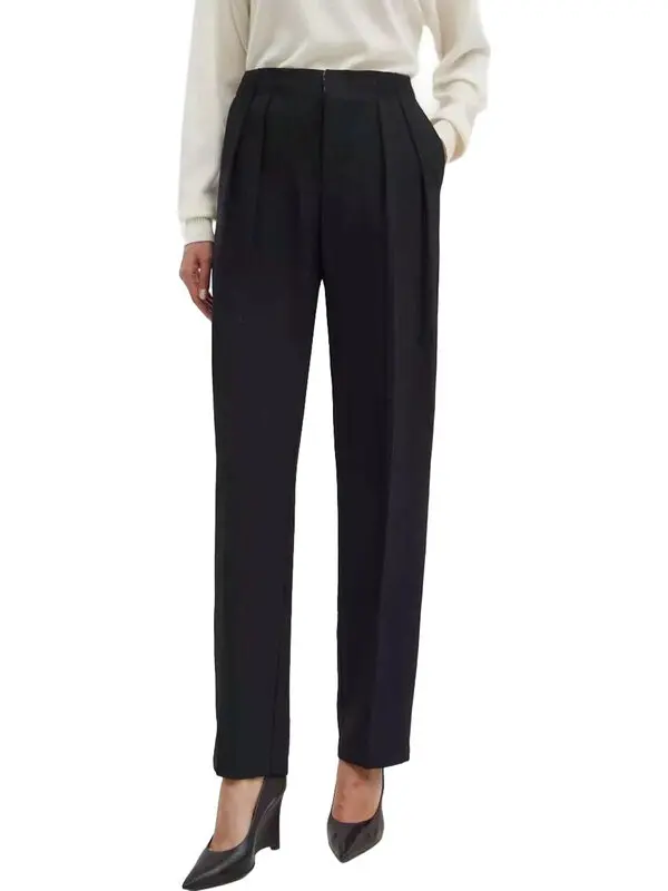 Liviana Conti Pleated Trousers - Black