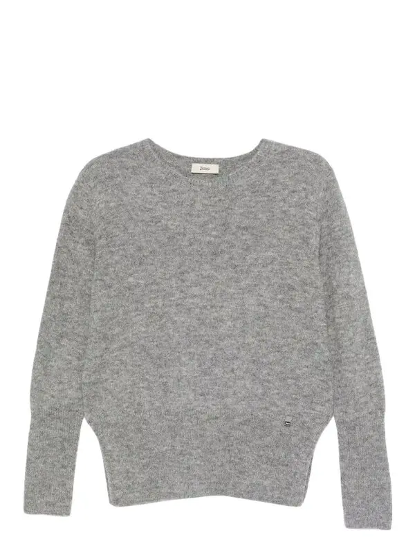 Herno Round-neck Long-sleeve Sweater - Grey