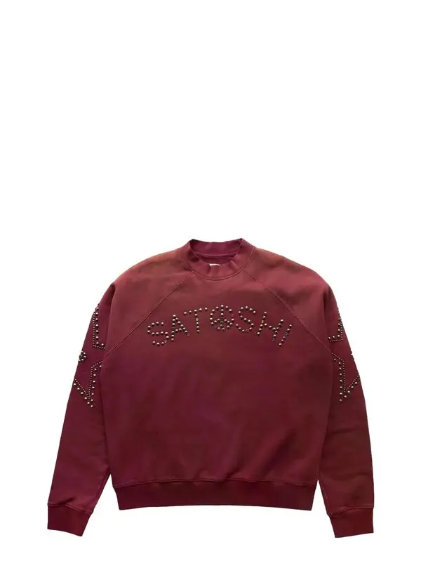 SATOSHI NAKAMOTO Stud-embellished Sweatshirt - Red