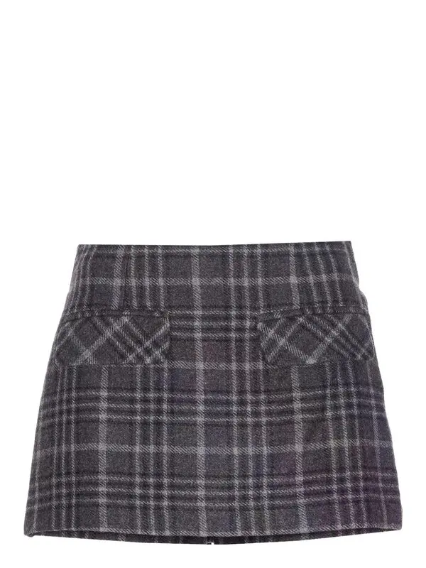 ANIYE BY Tartan-check Mini Skirt - Blue