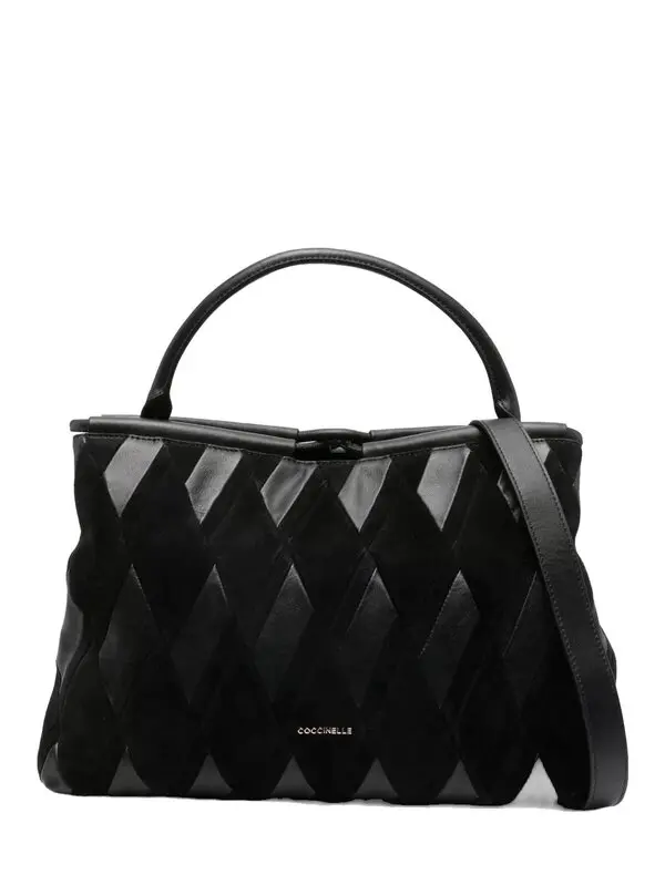 COCCINELLE Quilted Leather Tote Bag - Black