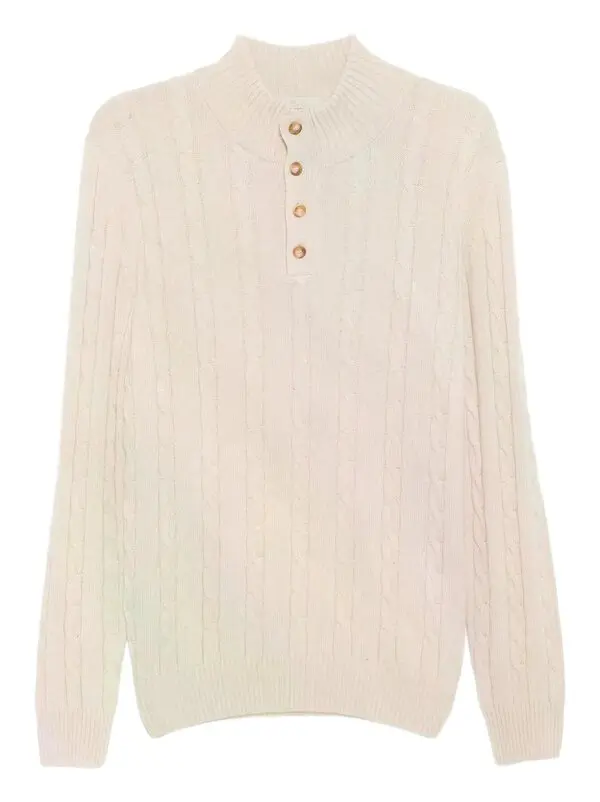 AURELIEN Cable-knit Jumper - Neutrals