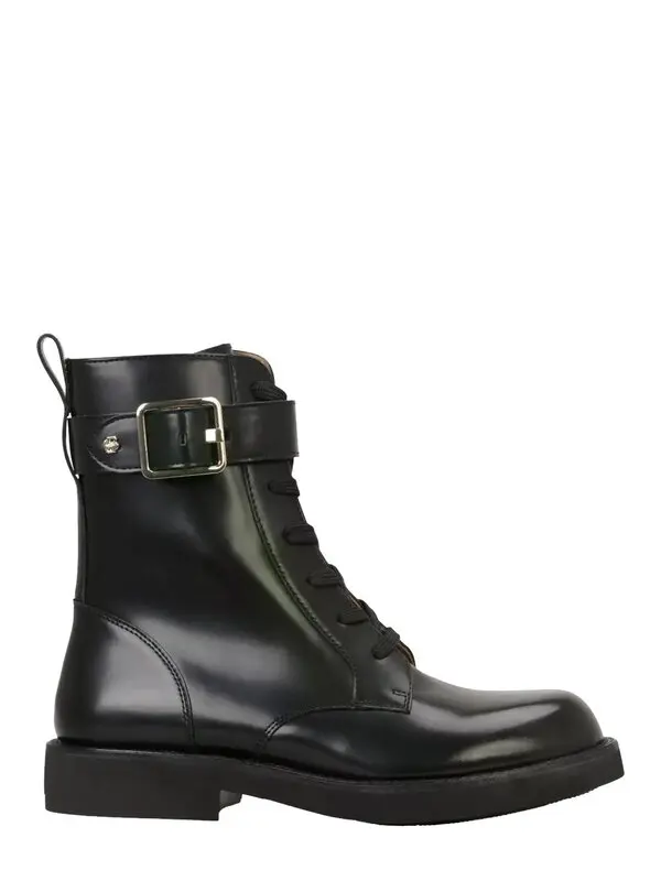 BOSS Buckle-fastening Lace-up Boots - Black