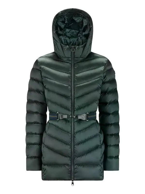 CAPE HORN Hooded Belted Jacket - Green