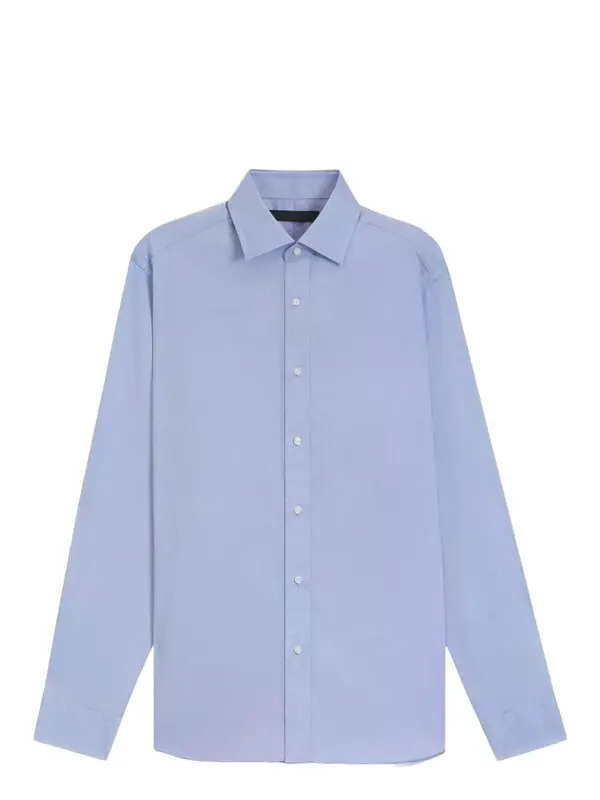 BOSS Long-sleeve Cotton Shirt - Blue