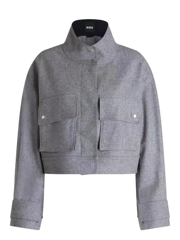 BOSS Flap-pockets Military Jacket - Grey