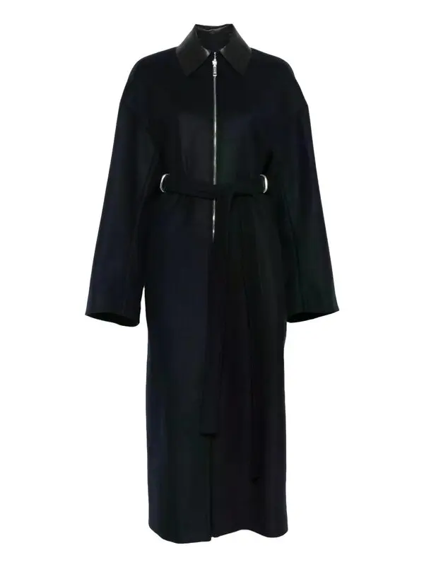 Sportmax Zip-up Trench Coat - Black