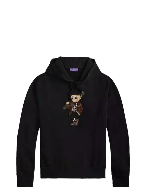 Ralph Lauren Teddy Bear-embroidered Hoodie - Black