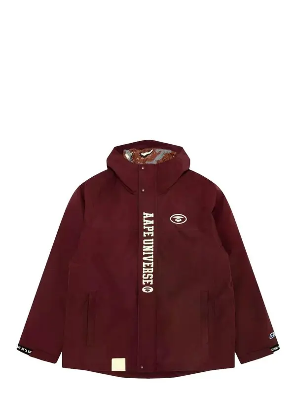 AAPE BY *A BATHING APE Logo-plaque Reversible Hooded Jacket - Red