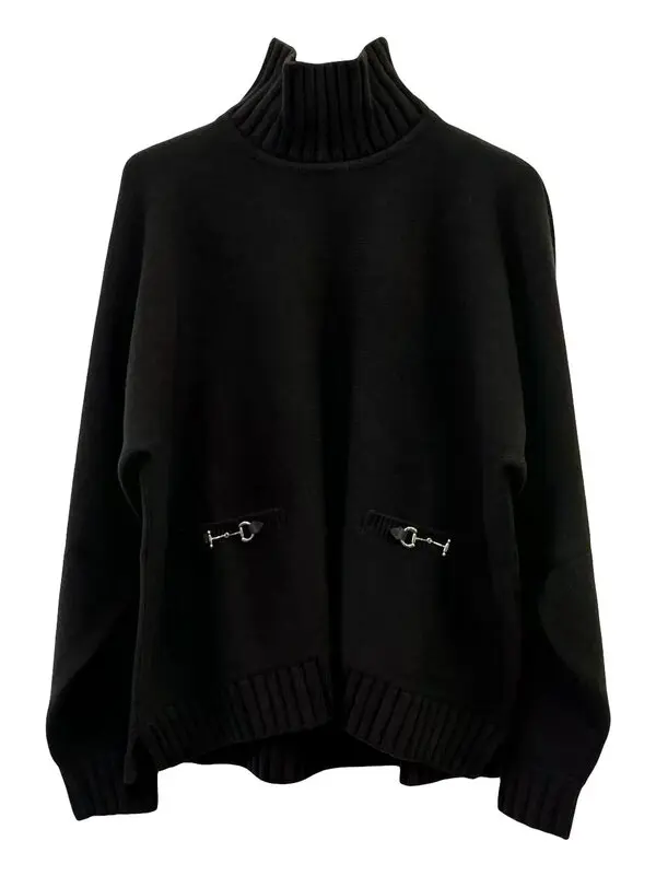 Gucci Horsebit Turtleneck Sweater - Black