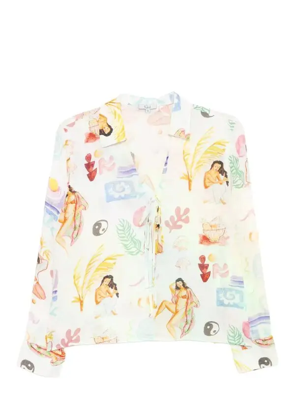 Rails Tropical Print Shirt - Neutrals