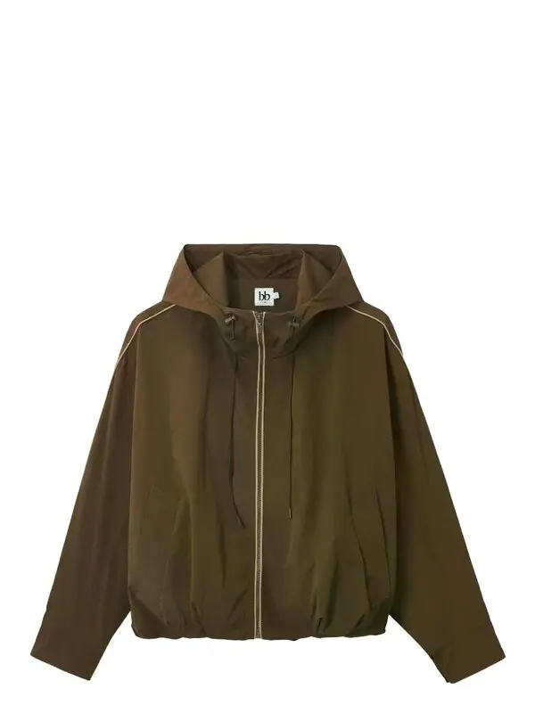 B+AB Hooded Drawstring Jacket - Brown