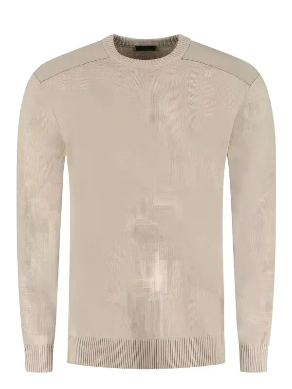 Paul & Shark Crew-neck Sweater With Leather Patches - Neutrals