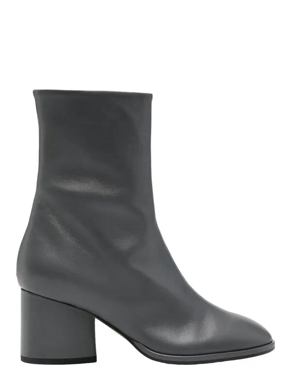 AeydĒ Block-heel Leather Ankle Boots - Black