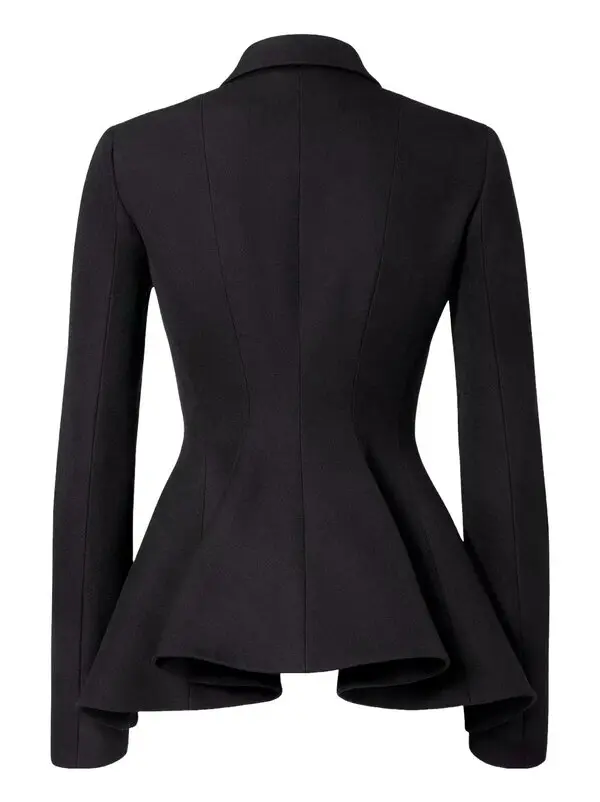 Fendi Grain-de-poudre Wool Jacket - Black