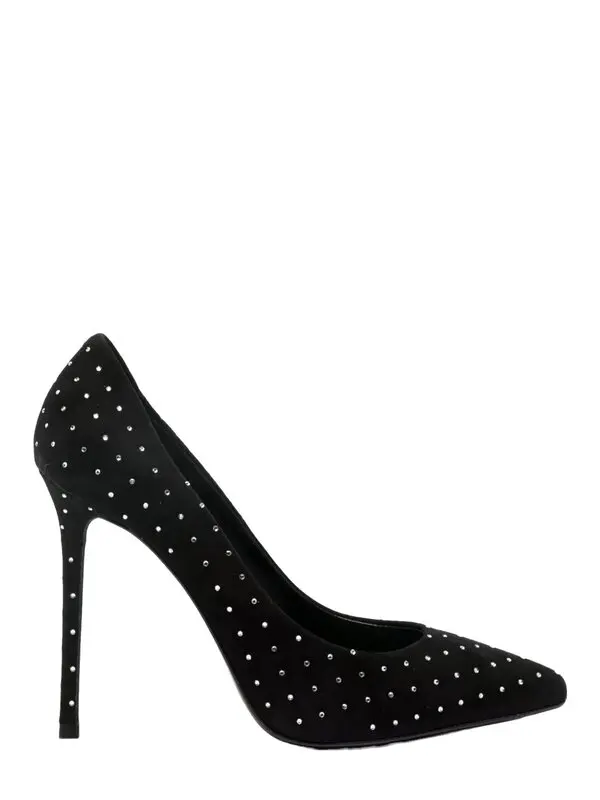LE SILLA 120mm Crystal-embellished Suede Pumps - Black