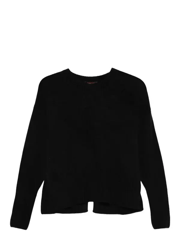 Incentive! Cashmere Split-back Cashmere Pullover - Black