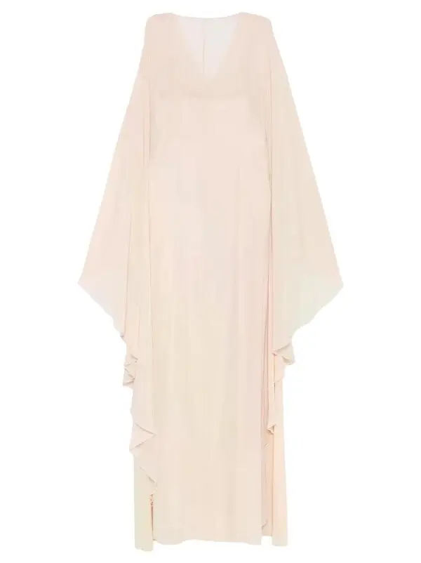 Alberta Ferretti Ruffled-sleeve Dress - Pink