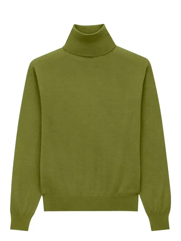 Saint Laurent Turtleneck Wool Sweater - Green