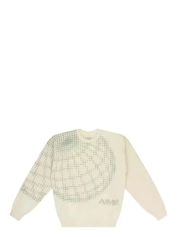 Aimé Leon Dore Geo-print Crewneck Sweater - Neutrals