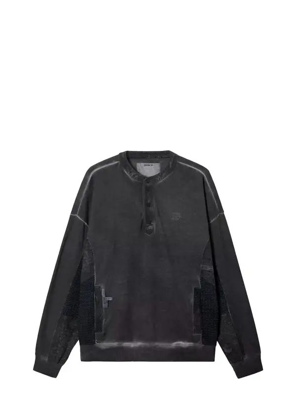 MUSIUM DIV. Paneled Cotton Sweatshirt - Black