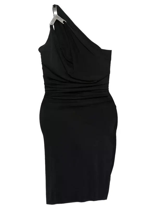Rick Owens Draped One-shoulder Dress - Black