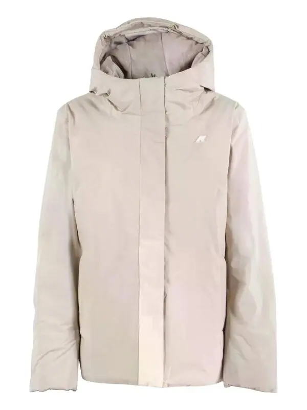 K-WAY Hooded Padded Jacket - Neutrals