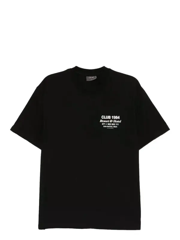 CLUB 1984 Ink Flower T-shirt - Black