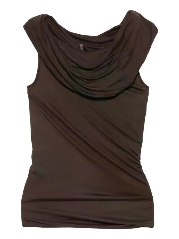 Rick Owens Draped Cowl-neck Top - Brown