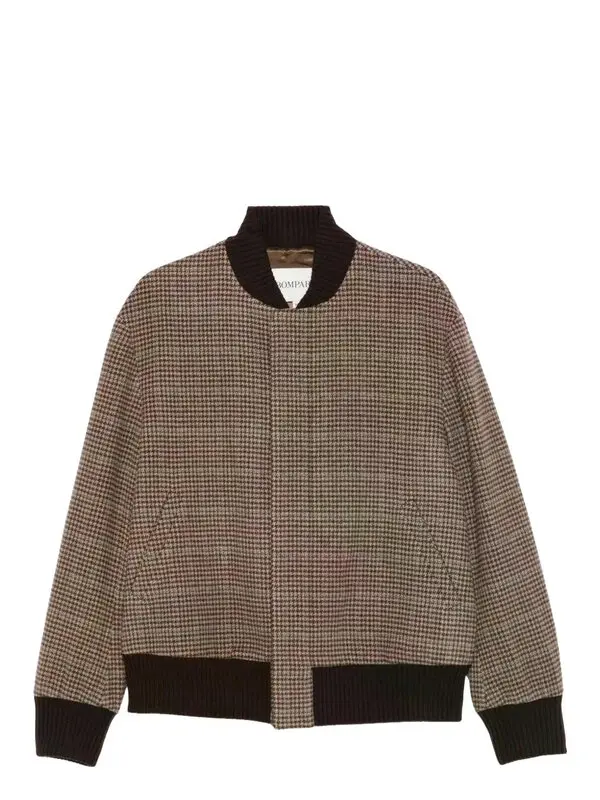 Eric Bompard Check-pattern Bomber Jacket - Brown