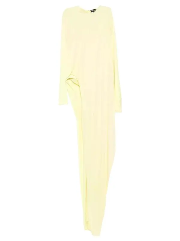 TOM FORD Long-sleeve Side-slit Gown - Neutrals