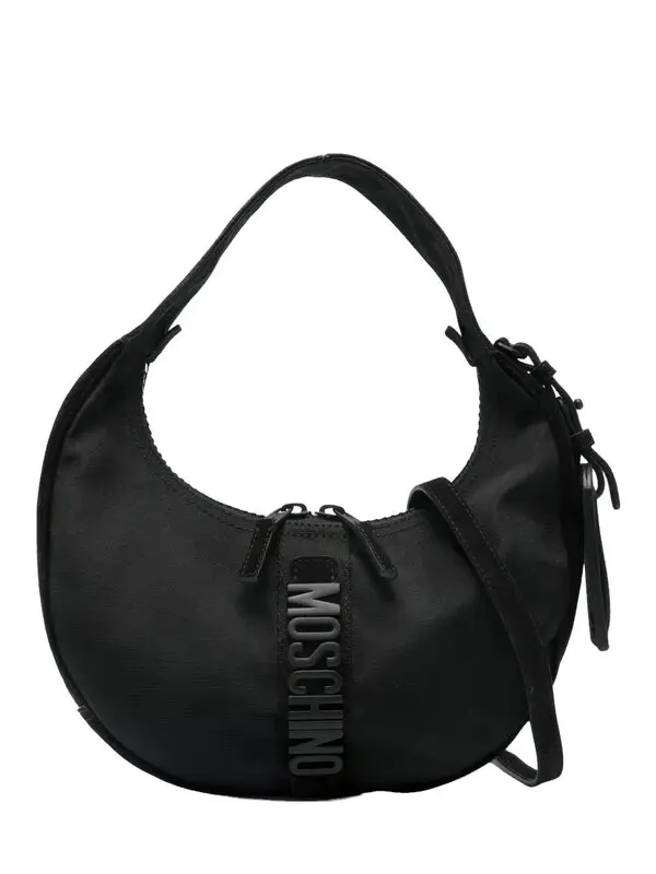 Moschino Suede Shoulder Bag - Black