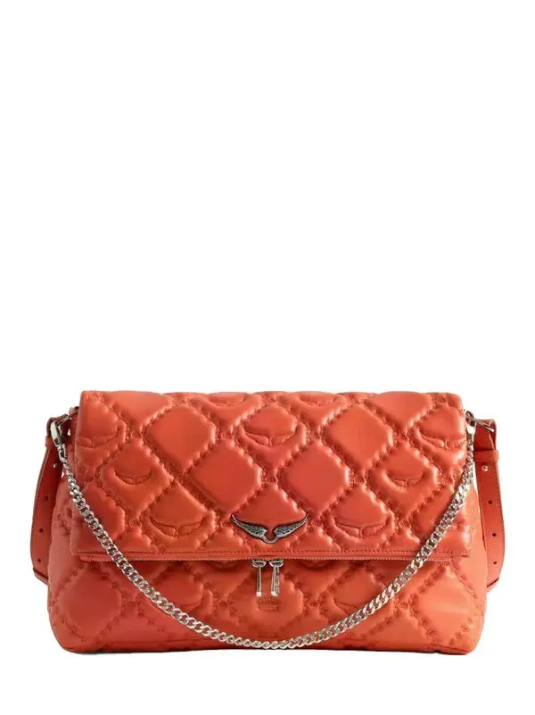 Zadig&Voltaire Quilted Leather Chain Crossbody Bag - Orange